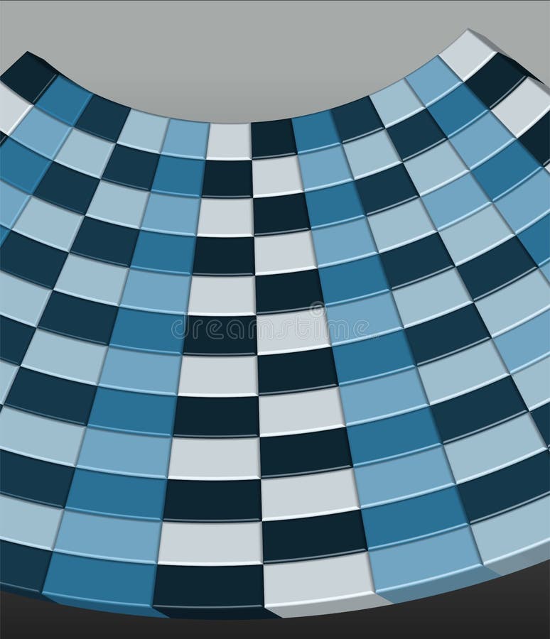 Blue 3D Checkerboard - Vector Illustration Stock Illustration ...