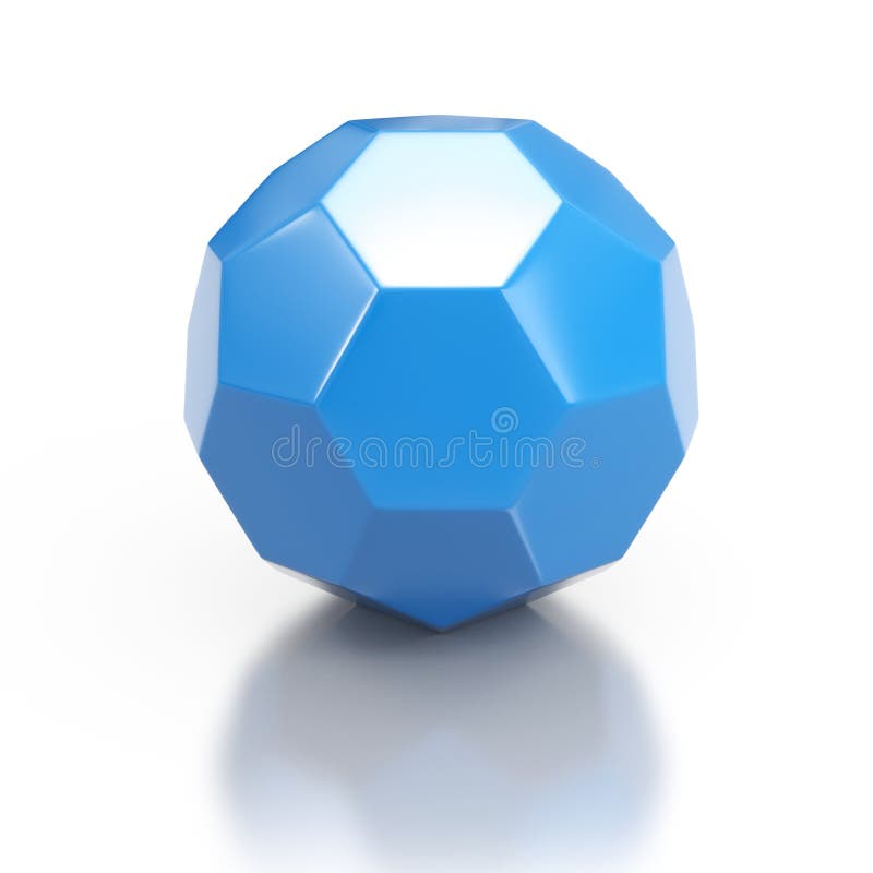 Blue 3d geometric shape stock illustration. Illustration of blue - 26732782