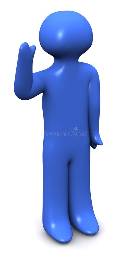 3D blue Guy stock illustration. Illustration of alone - 5222984