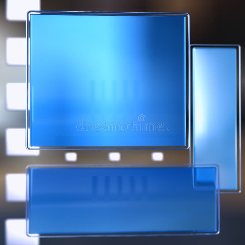 Blue 3d interface stock illustration. Illustration of design - 5679284