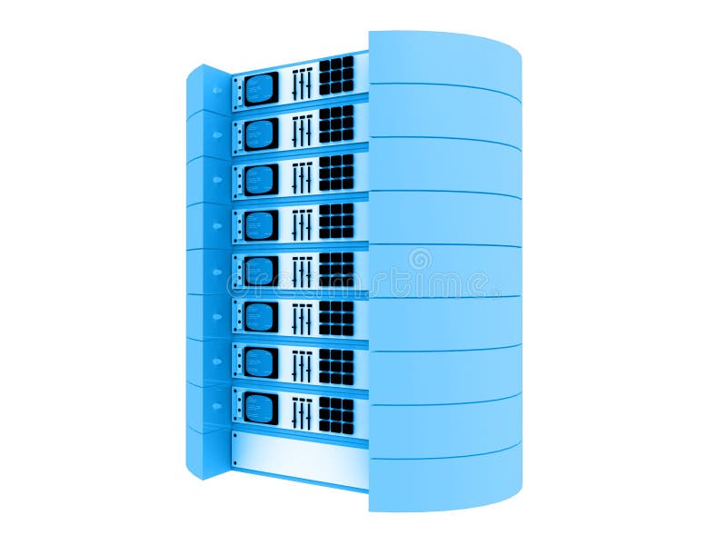 Blue 3d server stock illustration. Illustration of design - 142807