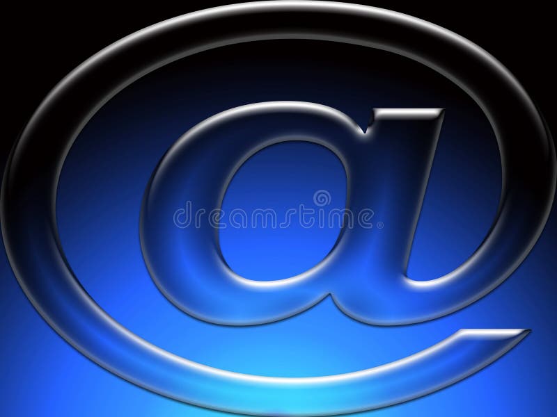 Blue 3D at symbol stock illustration. Illustration of graphical - 10509237