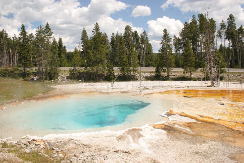 Hotspring in Yellowstone National Park Stock Photo - Image of united ...