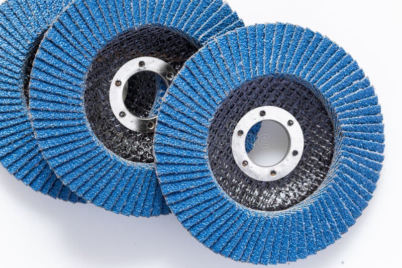 Blue Abrasive Grinding Disc for Metalworking Stock Image - Image of ...