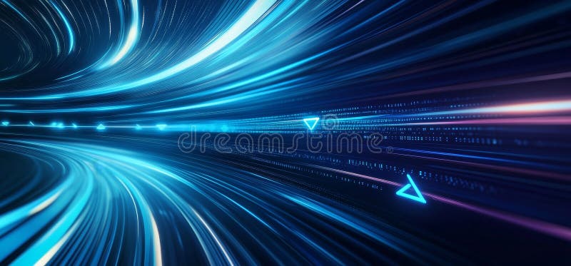 Blue Abstract Arrow Background with High-tech Feeling. Stock ...