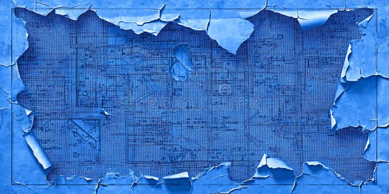 Blue Abstract Art Torn Paper Texture Stock Illustration - Illustration ...