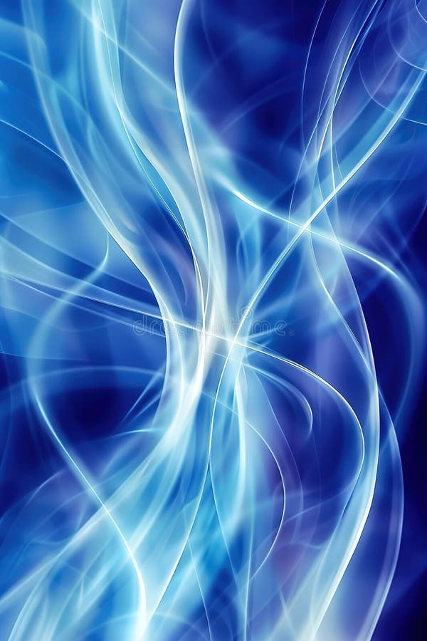 Abstract Light and Blue Flowing Pattern with Elegant Dynamic Motion ...