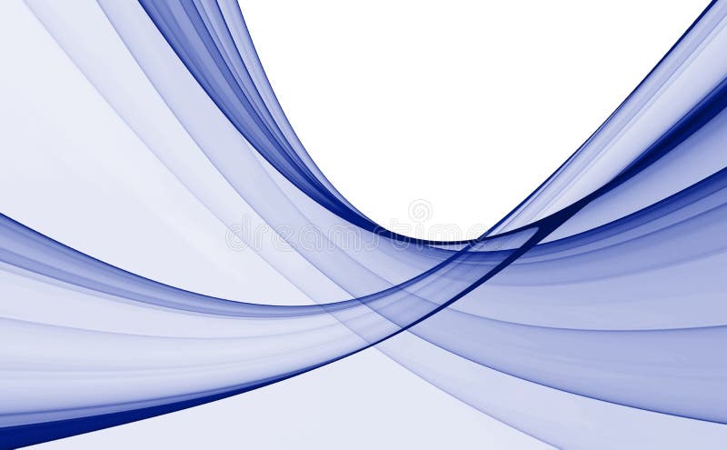 Blue Swoop Fractal Over White Stock Illustration - Illustration of form ...