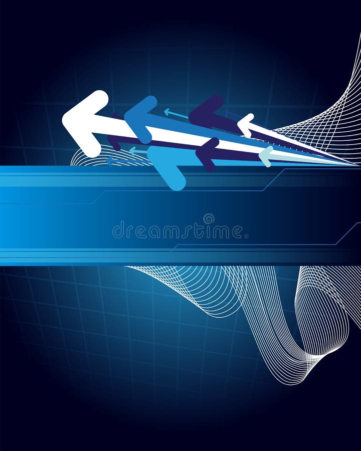 Blue Abstract Background With Arrows Stock Vector - Illustration of ...