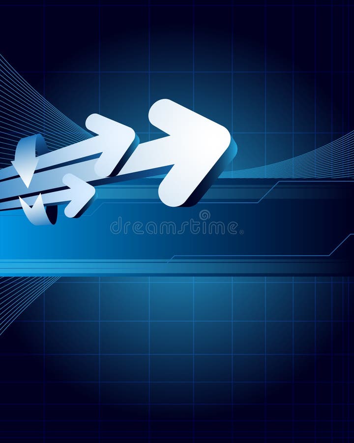 Blue Abstract Background With Arrows Stock Vector - Illustration of ...