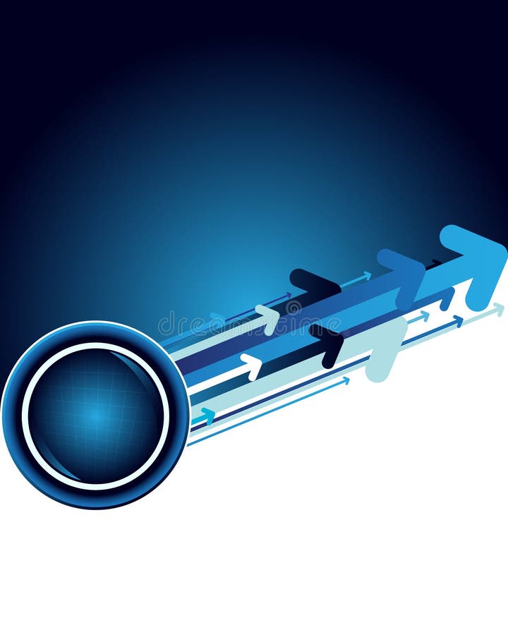 Blue Abstract Background with Arrows Stock Vector - Illustration of ...