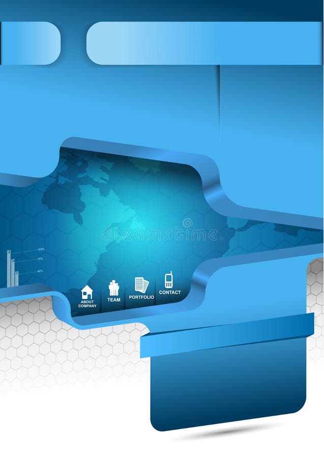 Blue Abstract Background for Brochure or Website Stock Illustration ...