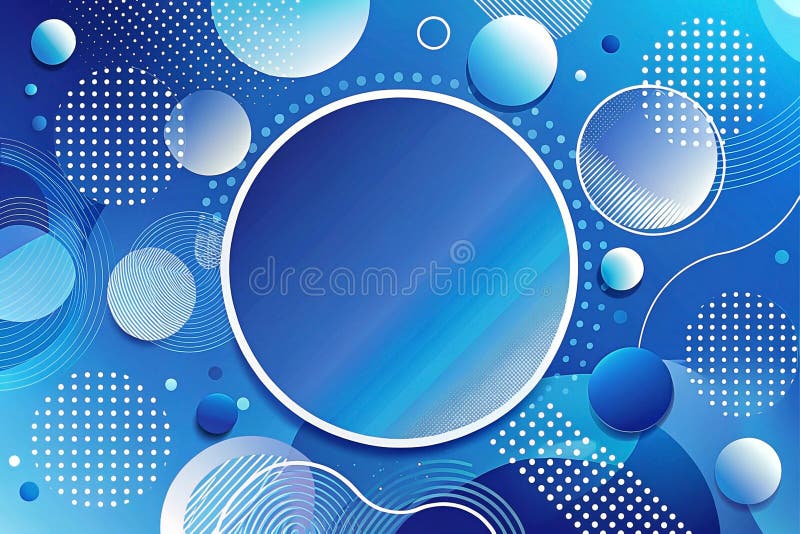 Blue Abstract Background, Circle Frame, Gradient Design, Website Banner ...