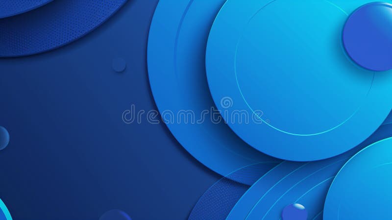 A Blue Abstract Background with Circles and Circles Stock Illustration ...
