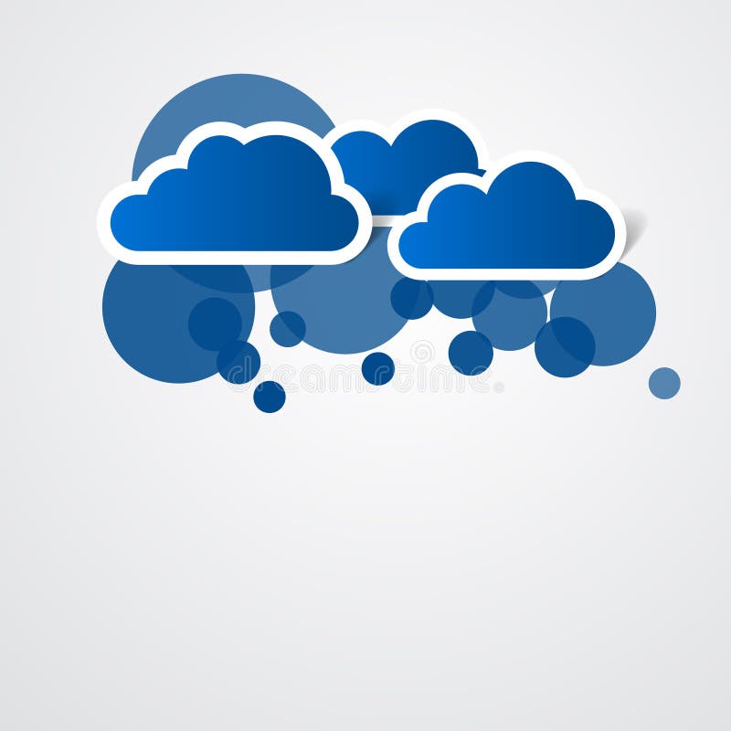 Blue Abstract Background with Clouds Stock Illustration - Illustration ...