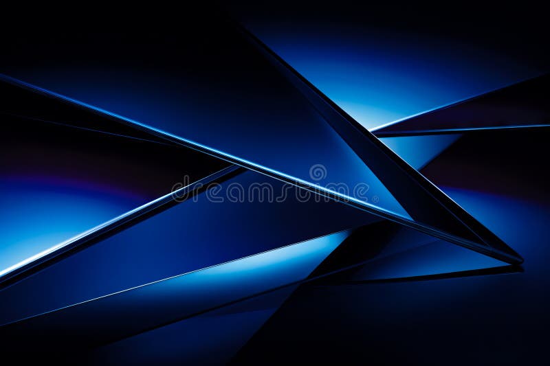 Blue Abstract Background with Curved Design in the Middle. Generative ...