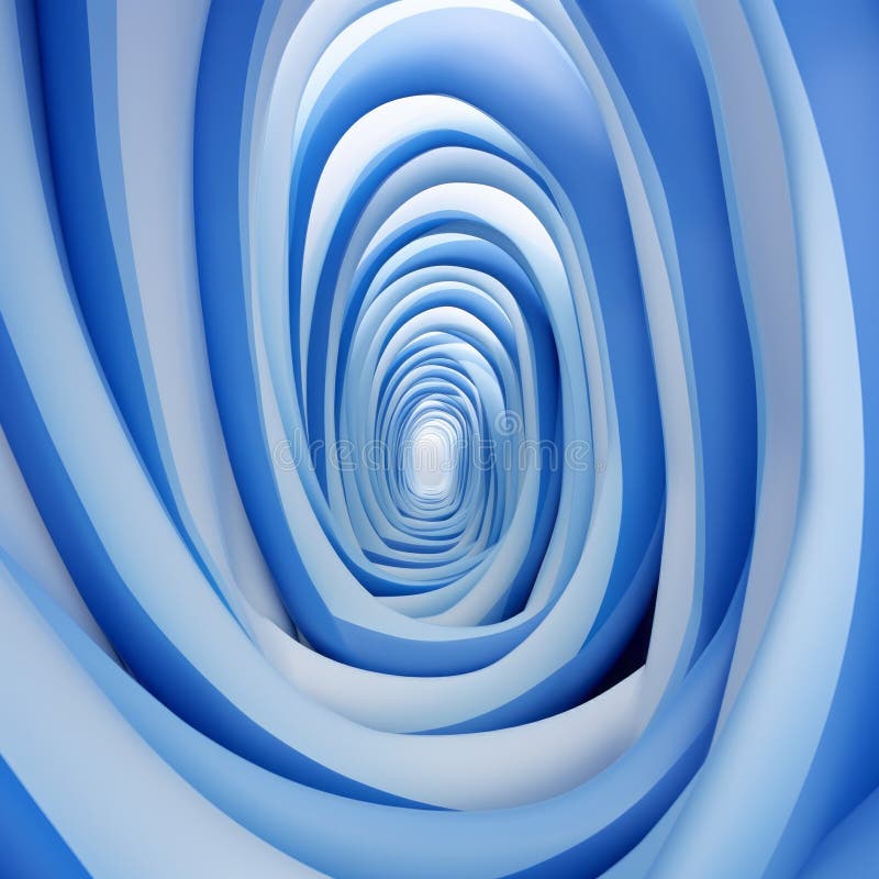 Blue Abstract Background with Curved Lines. Computer Generated 3D Photo ...