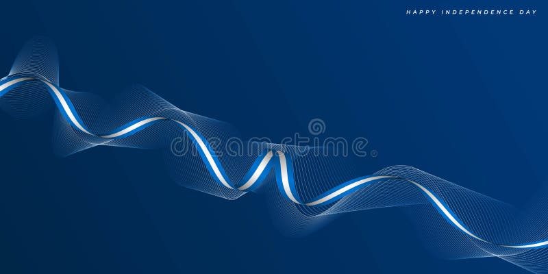 Blue Abstract Background with Flying Ribbon Design Stock Vector ...