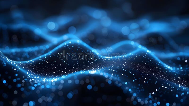 Blue Abstract Background with Futuristic Technology Elements. Concept ...