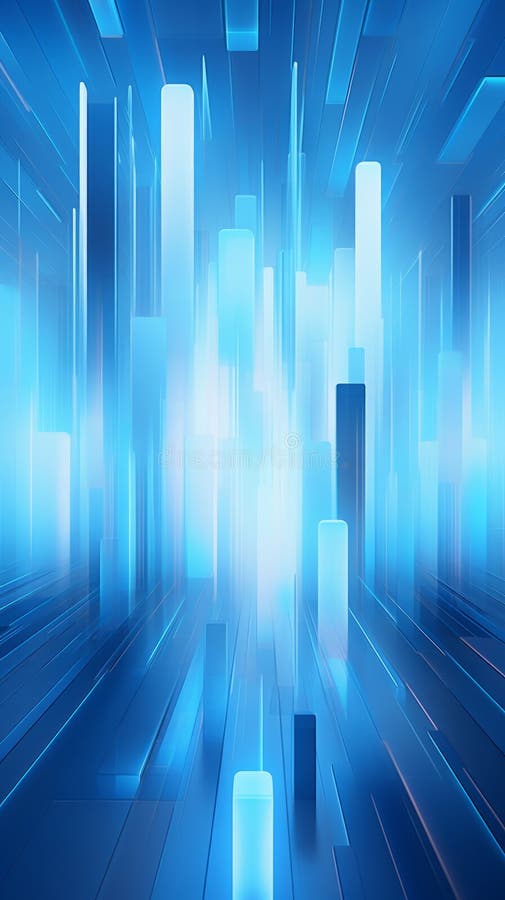 A Blue Abstract Background with Lines and Columns Stock Image - Image ...