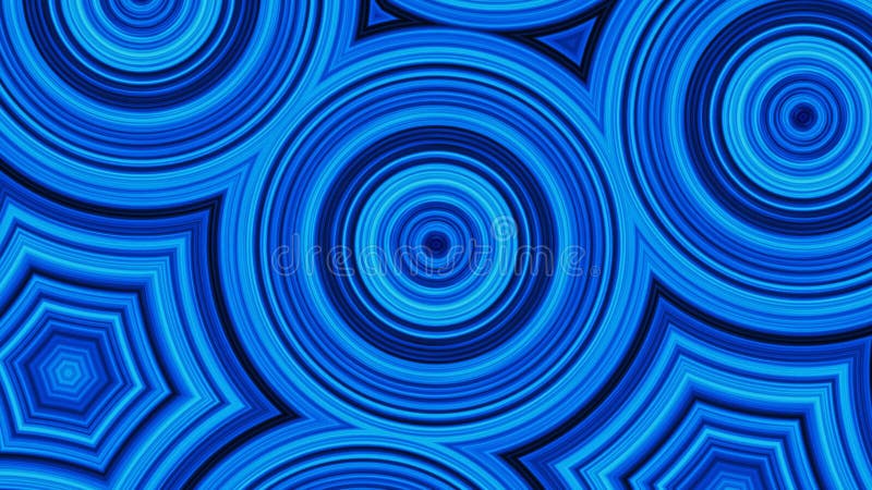 Blue Abstract Background, Motion Circles and Flashing Light, Loop. Blue ...