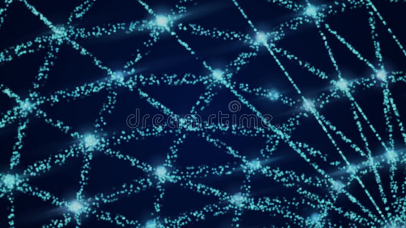 Blue Abstract Background with Moving Sparkling Particles in the Shape ...
