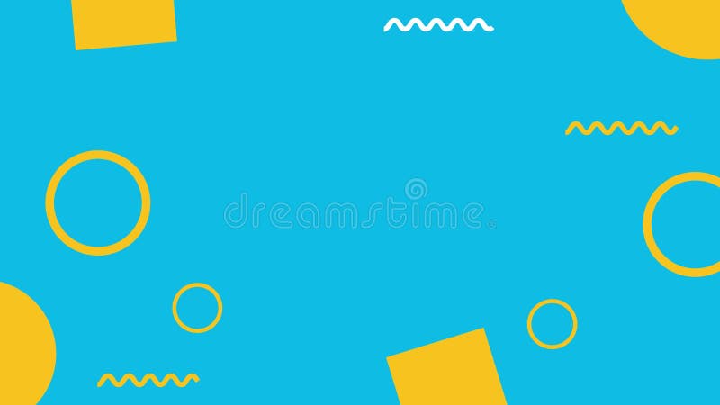 Blue Abstract Background with Playful Yellow Shapes Stock Video - Video ...