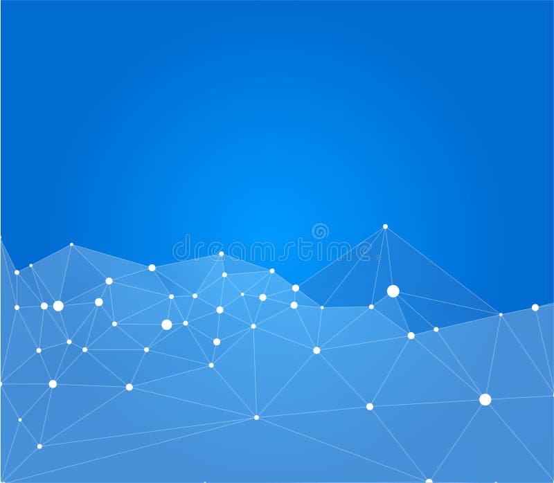 Blue Abstract Background. Points Connected by Lines. Stock Vector ...