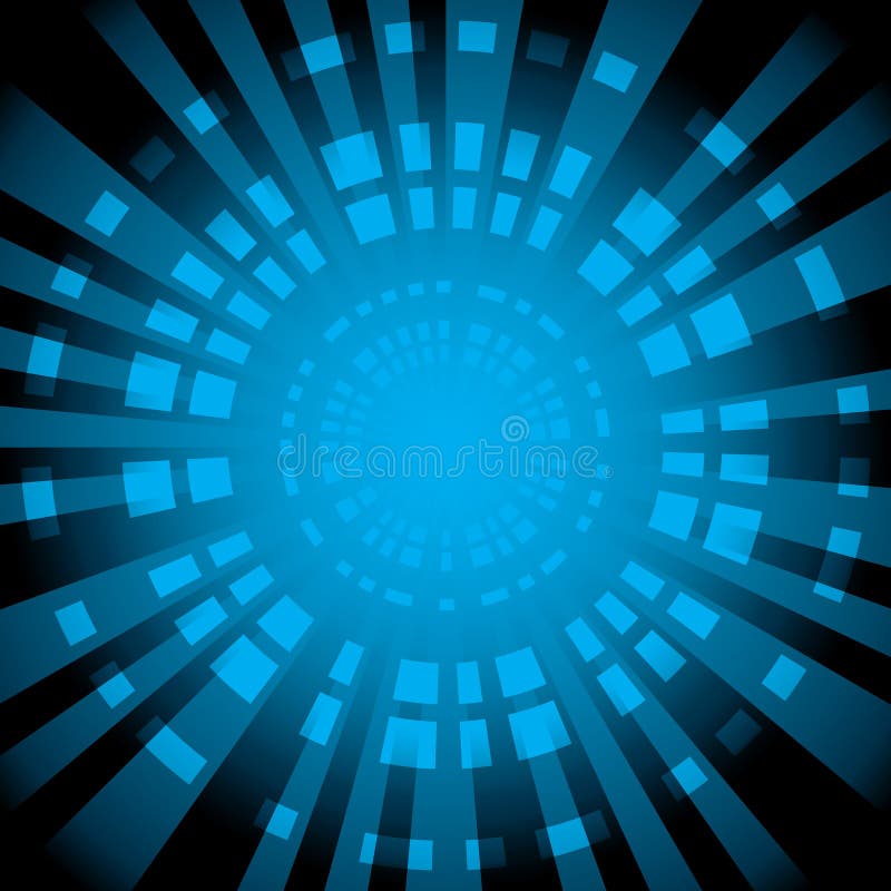 Blue Abstract Background with Radial Rays - Vector Stock Vector ...