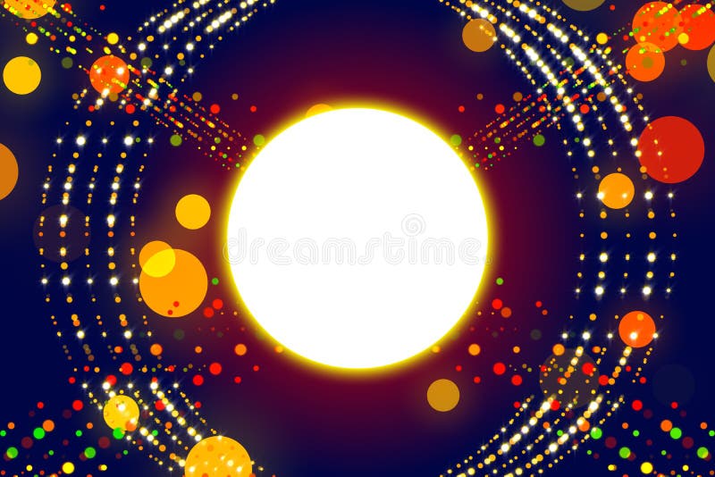 Blue Abstract Background, Ray and Gold Particle Stock Illustration ...