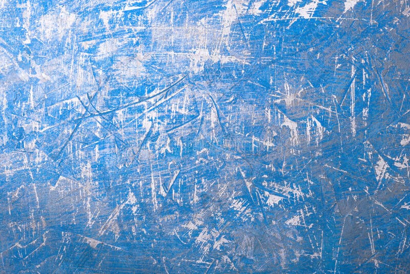 Blue Abstract Background with Scratches. Empty Surface with Pronounced ...