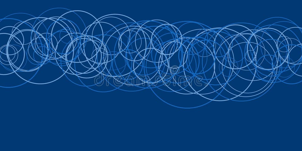 A Blue Abstract Background Showcases Interconnected Circles, Forming a ...