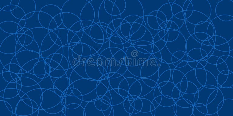 A Blue Abstract Background Showcases Interconnected Circles, Forming a ...