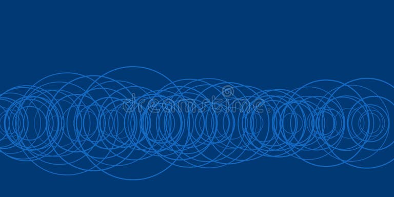 A Blue Abstract Background Showcases Interconnected Circles, Forming a ...