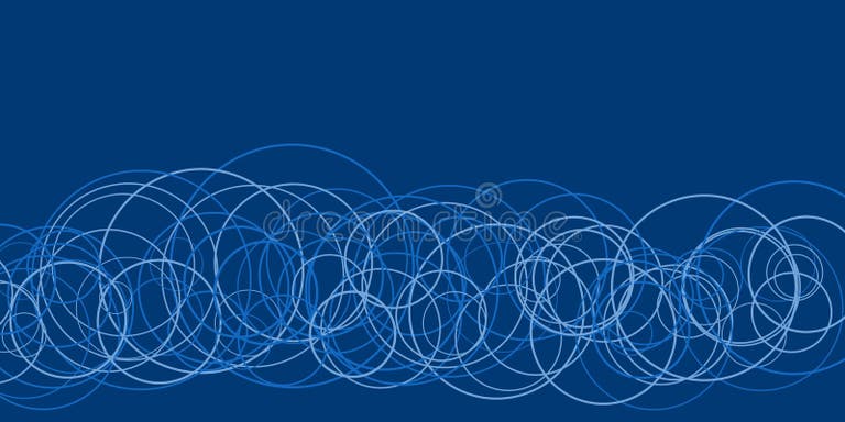 A Blue Abstract Background Showcases Interconnected Circles, Forming a ...
