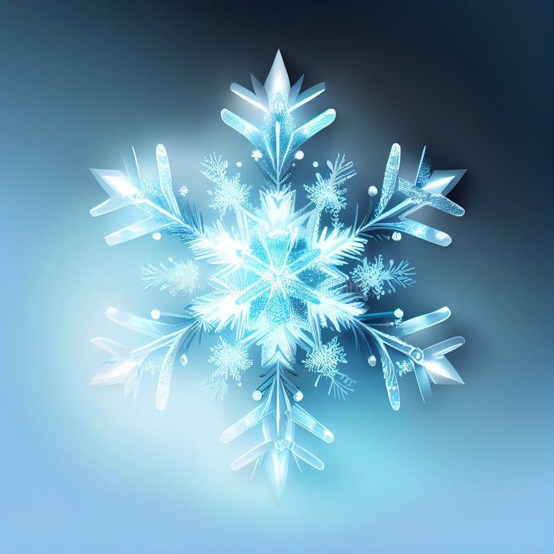 Blue Abstract Background with Snowflake. Generative AI Stock ...
