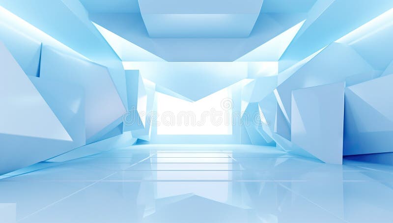 Blue Abstract Background with Some Geometric Shape, in the Style of ...