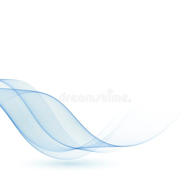 Blue Abstract Background. Transparent Waves. Vector Wave Motion Flow ...