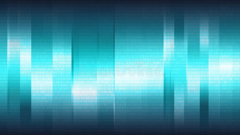 Blue Abstract Background with Vertical Shining Stripes and Digital ...