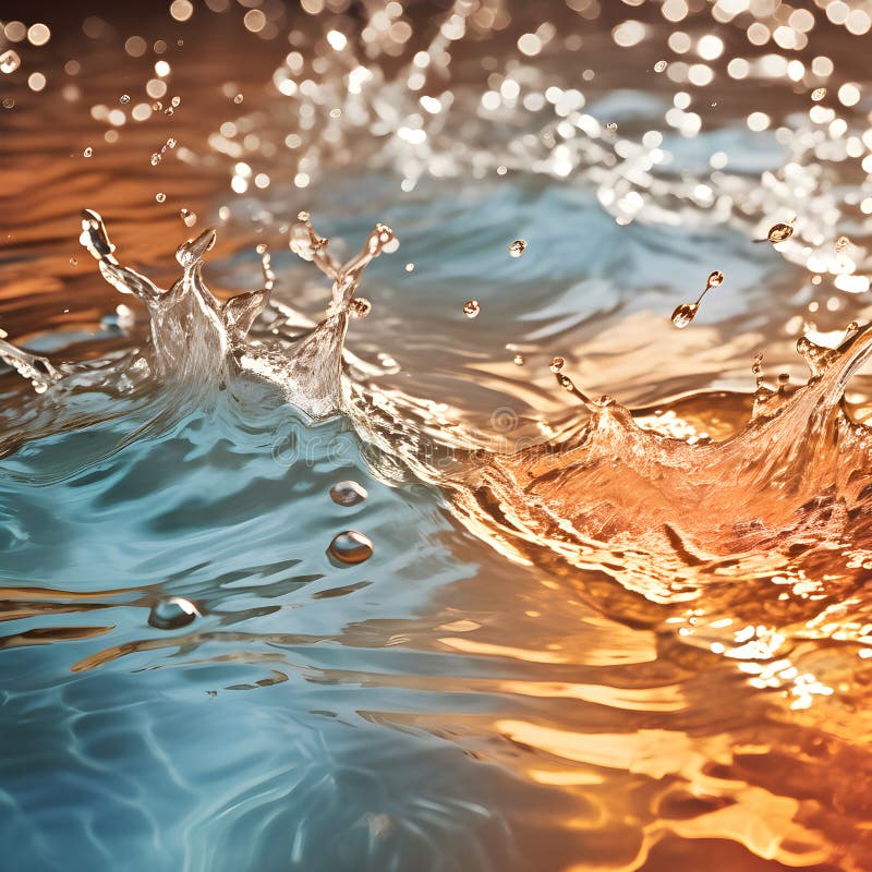 Abstract Background of Water Surface with Waves and Ripples, Nature, AI ...