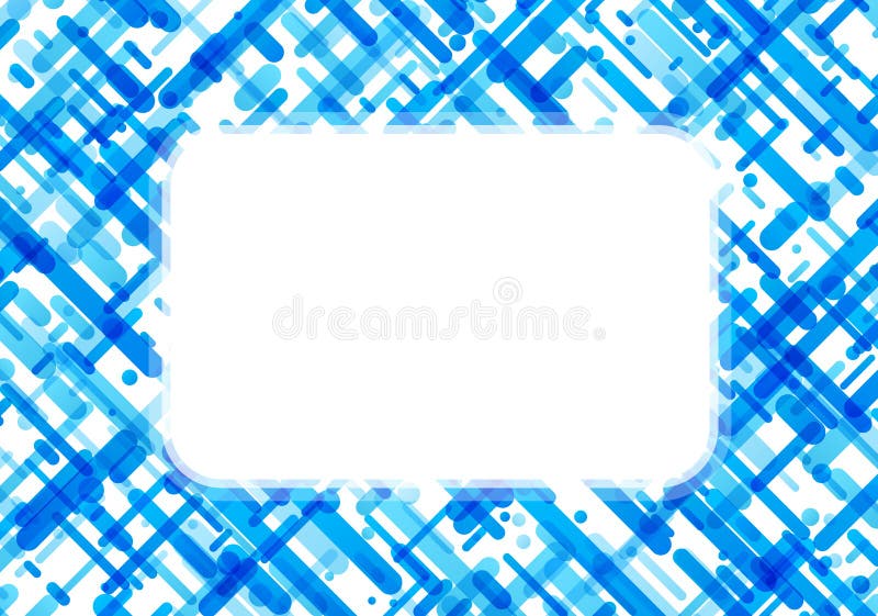 Rectangular Blue Abstract Banner on White. Stock Vector - Illustration ...