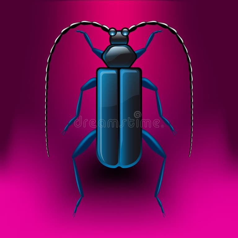 Blue abstract beetle stock vector. Illustration of cartoon - 17465711