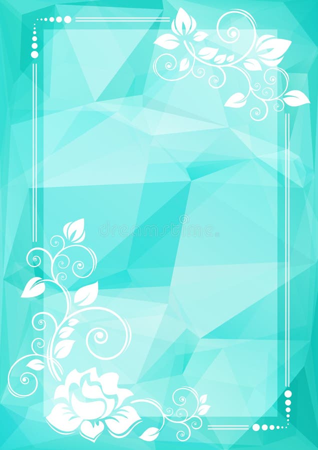 Blue abstract border stock vector. Illustration of facet - 67731995