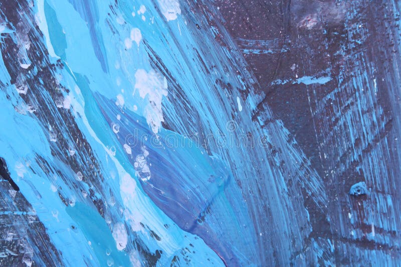 Blue Abstract Brush Picture Stock Illustration - Illustration of ...