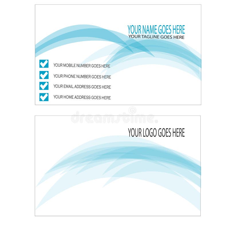 Blue Abstract Business Card Design Stock Vector - Illustration of idea ... Blue Abstract Business Card Design Stock Vector - Illustration of idea ...