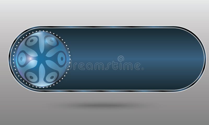 Blue abstract button stock vector. Illustration of icon - 33568582