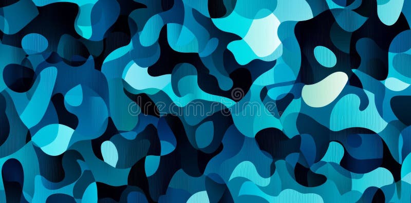 Blue Abstract Camouflage Pattern, Digital Art, Camouflage Patterns ...