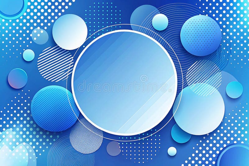 Blue Abstract Circle Background Design, Template, Digital Art Stock ...