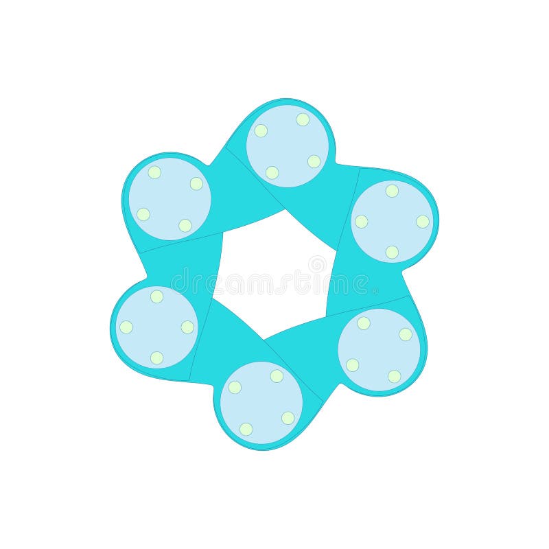 Blue Abstract Circle Icon, Cartoon Style Stock Vector - Illustration of ...