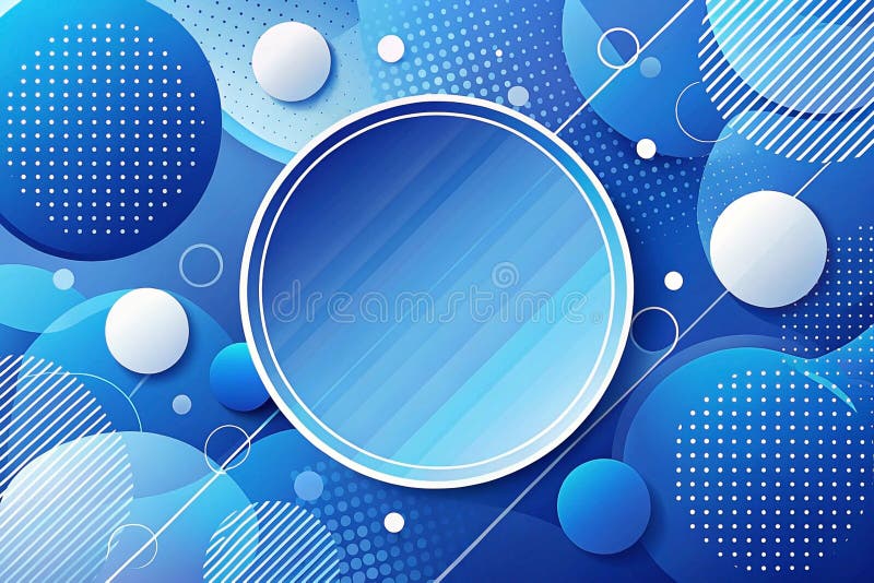Blue Abstract Circles Background, Design Element Stock Illustration - Illustration of creative ...